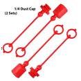 4x -A 1/4 Hydraulic Quick Coupler Male Dust Cap and Female Plug Cover ...