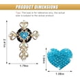 2PCS Bling Cross & Heart Car Dashboard Air Vent Trim Clip, Sparkly ...