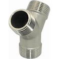 BDKWID-Stainless Steel 304 Tee NPT Female/Male Y Shaped 3 Way Cast Pipe ...
