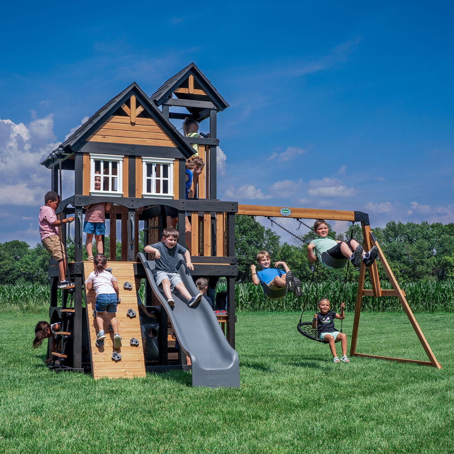 Backyard Discovery Mystic Tower Cedar Swing Set - Samsclub.com