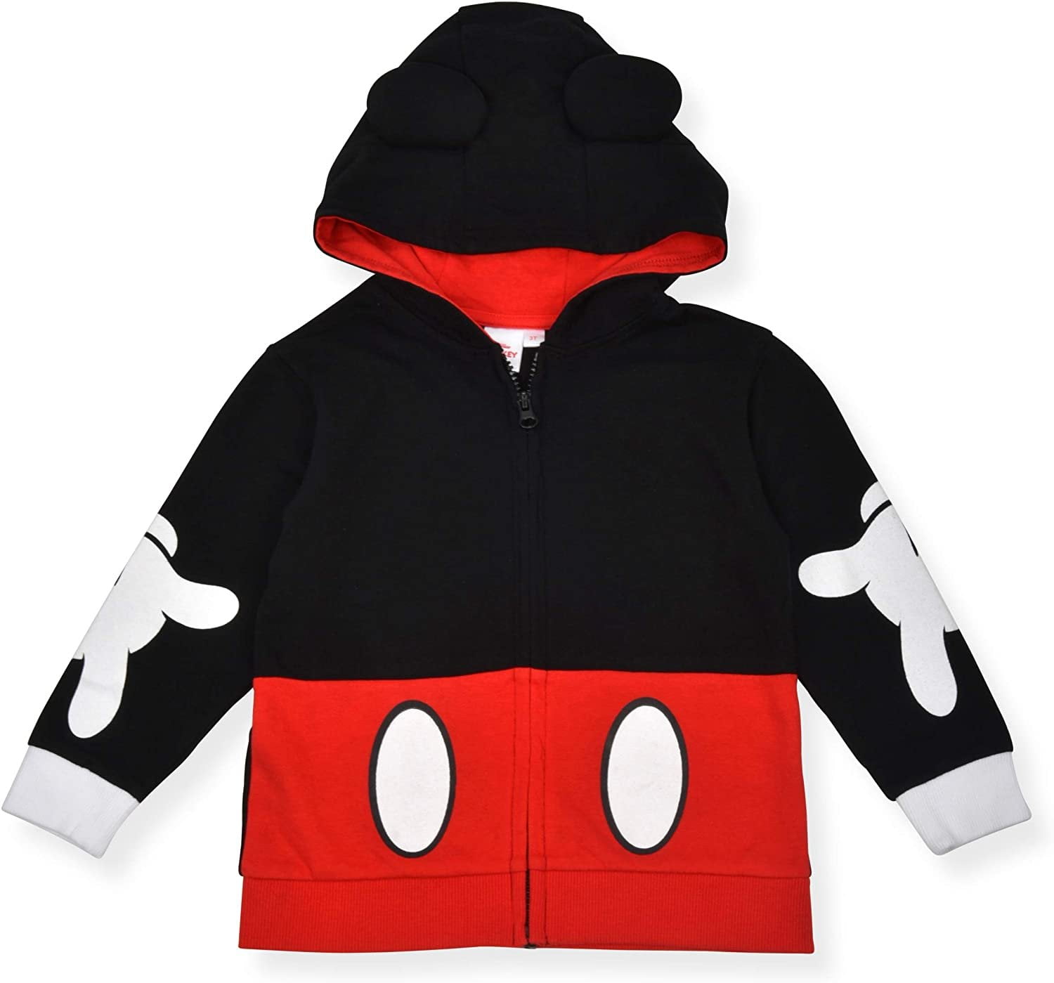 Disney Boy's Mickey Mouse Zip Up Fashion Jacket, Hooded with Ears ...