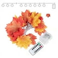 30 Led Maple Leaf Garland String Lights with Remote Control for Indoor ...