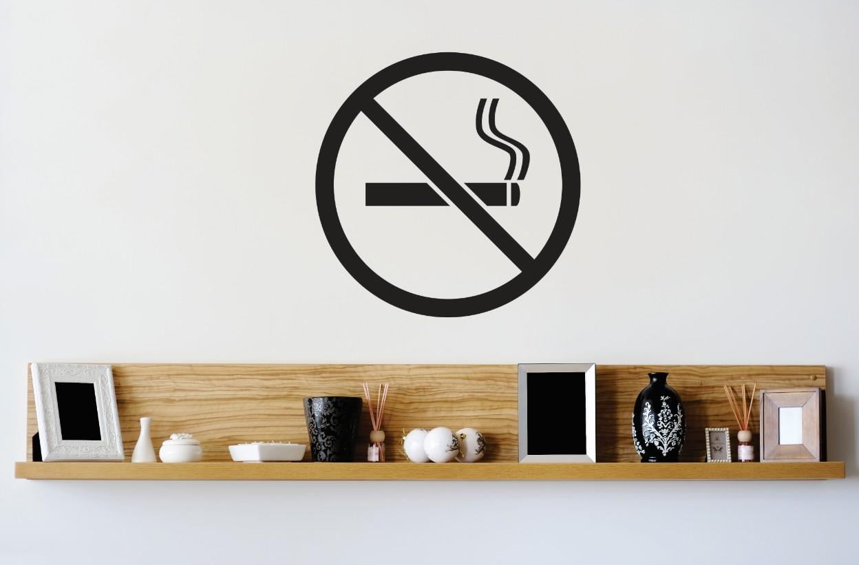 Custom Wall Decal Vinyl Sticker : No Smoking Symbol Diagram Sign Logo ...