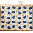 Blue Graduation Cap Tassels Cabinet Curtains 28"W x 35L, Modern Star ...