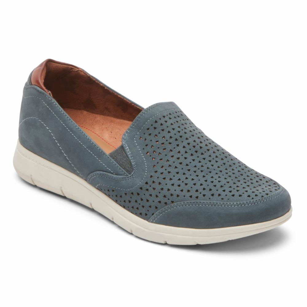 Click here for Cobb Hill Lidia Slipon Stone Blue Nubuck Shoe 9 prices