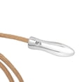 Scoop Women’s Tan Adjustable Cord Bracelet with Curved Silver-Tone Bar ...