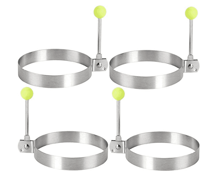 Egg ring 4 pieces stainless steel egg ring perfect round omelette or ...