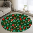 4ft Round Rug Christmas Trees Area Rugs for Living Room Bedroom ...