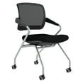 Mayline Valore Mid-Back Guest Chair in Black (Set of 2) - Walmart.com