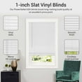 PowerSellerUSA 1" Vinyl Slats Room Darkening Cordless Window Blinds ...