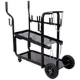 2-Tier Rolling Welding Cart Portable Welder Storage Trolley with Wheels ...