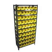 Erie Tools® Heavy Duty 60 Bin Parts Rack for Garage Organization ...