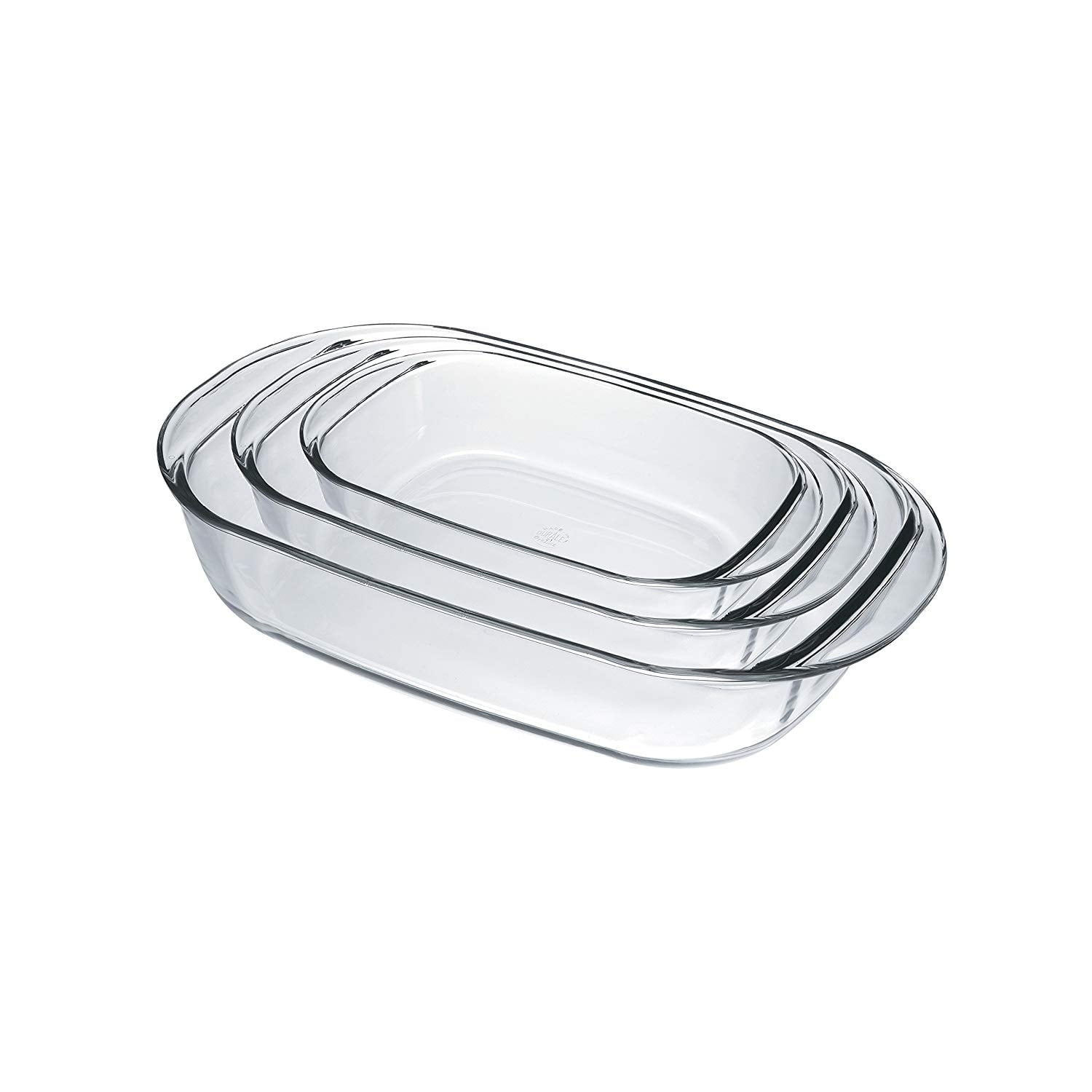 Duralex Oven Chef Glass Rectangular Baking Dishes/Roasters, Set of 3 ...