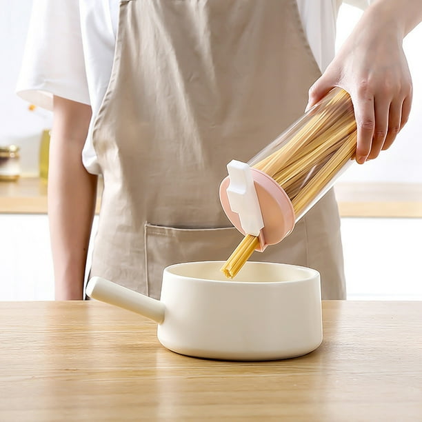 WJSXC Pasta Storage Container With Lid, Tall Clear Airtight Food ...