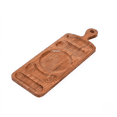 Acacia Wood Serving Platter, 17x6 Inch Sectional Charcuterie Board for ...