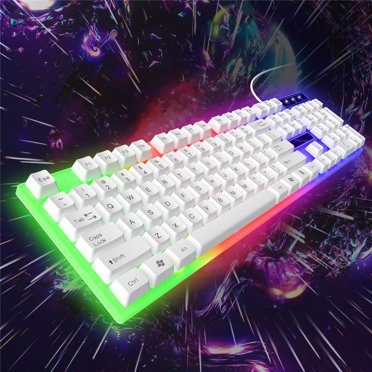 onn. 4-PC Gaming Starter Kit with LED Keyboard, Programmable Mouse ...