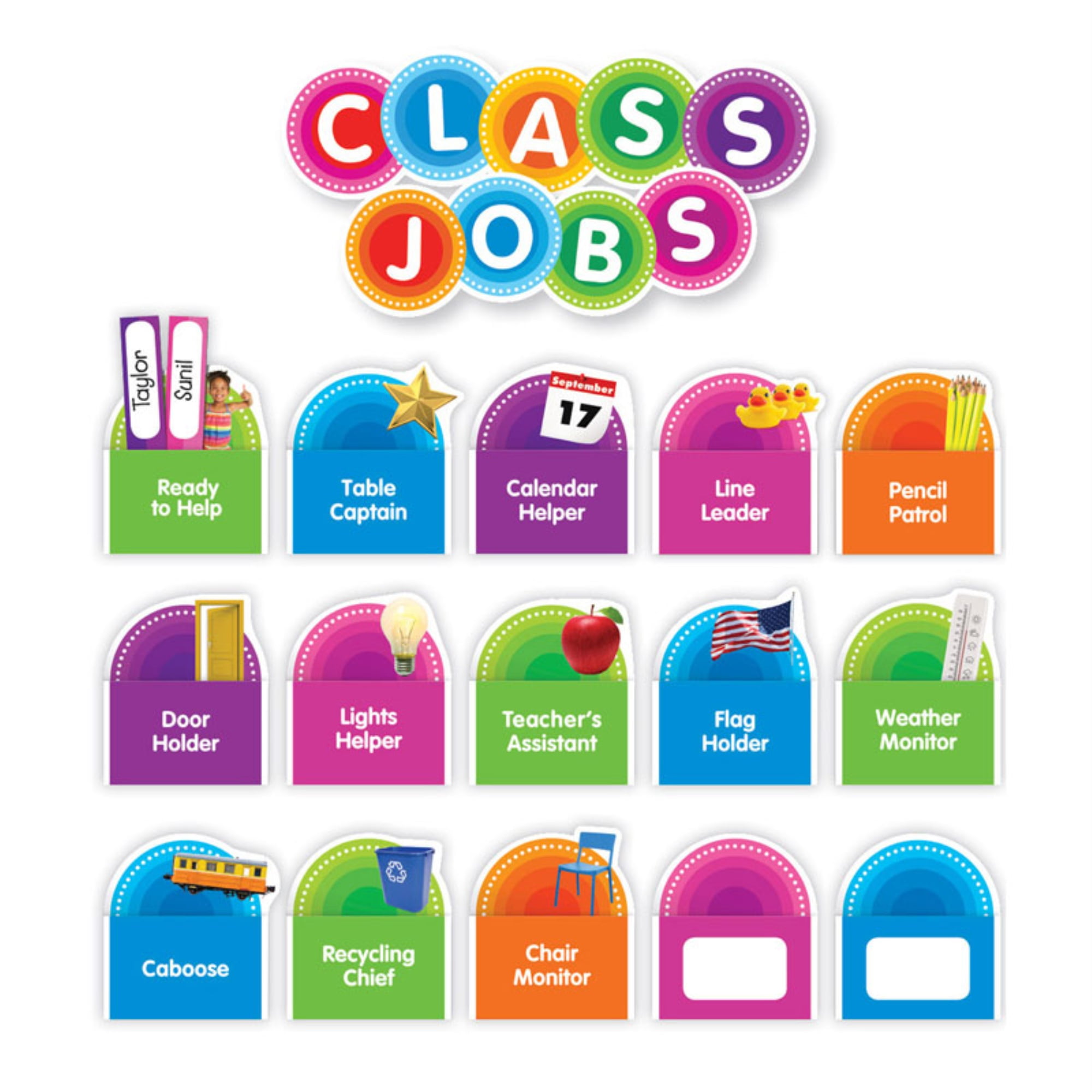 Color Your Classroom: Class Jobs Bulletin Board | Bundle of 5 - Walmart.com