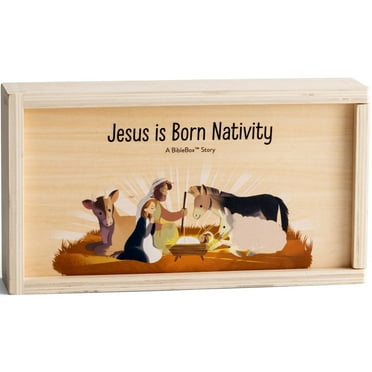 AmishToyBox.com Wooden Manger Scene, One-Piece Nativity Set for Mantel ...