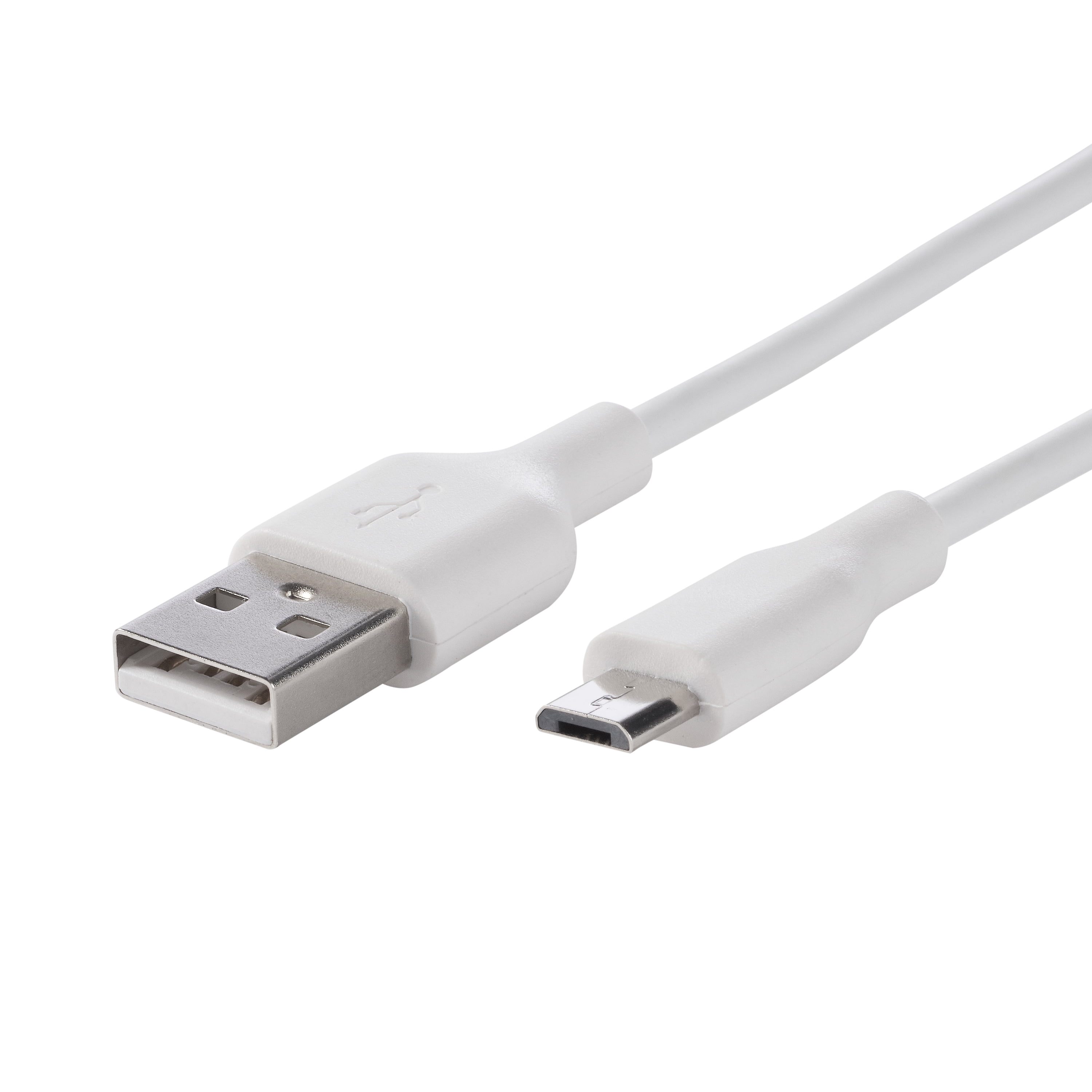 Onn Sync & Charge Micro USB Connector Cable 10', White - Walmart.com ...