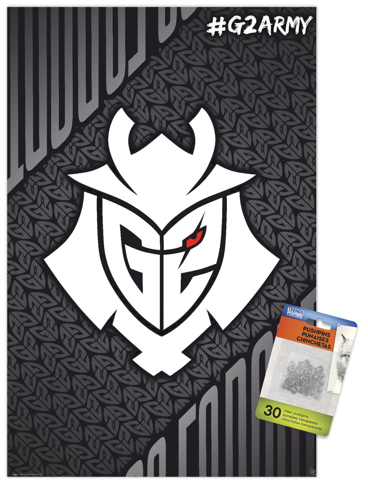 G2 Esports - G2 Army Wall Poster with Push Pins, 14.725" x 22.375 ...
