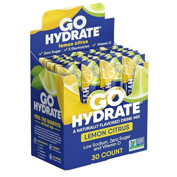 GoHydrate Paquetes de polvo de hidratación instantánea – Mezcla de ...