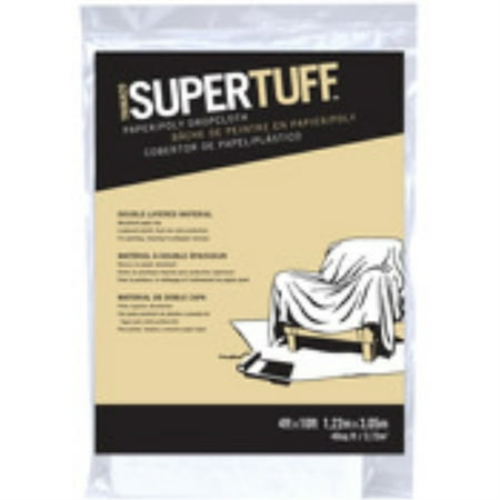 Trimaco SuperTuff Paper/Poly Drop Cloth Runner, 4-feet x 10-feet ...