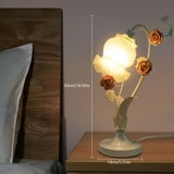 Downlight Flower Desk Lamp, Rose Glass Reading Lamps, Floral Light ...