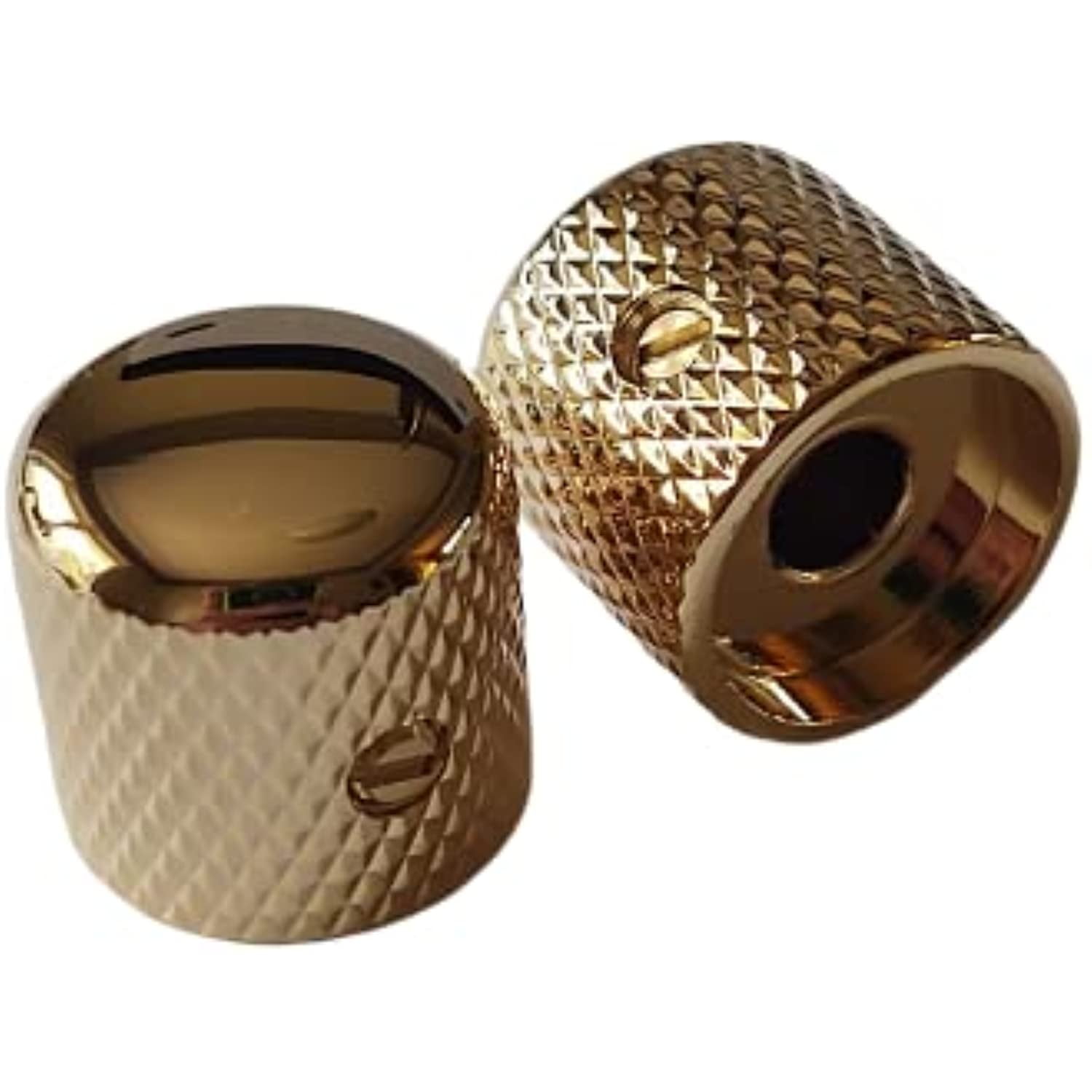 Set of 2 US Spec Dome Top Barrel Set Screw Knobs for Tele or P Bass ...