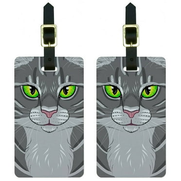 Paw Prints Purple Luggage Tags Suitcase Carry-On ID, Set of 2 - Walmart.com