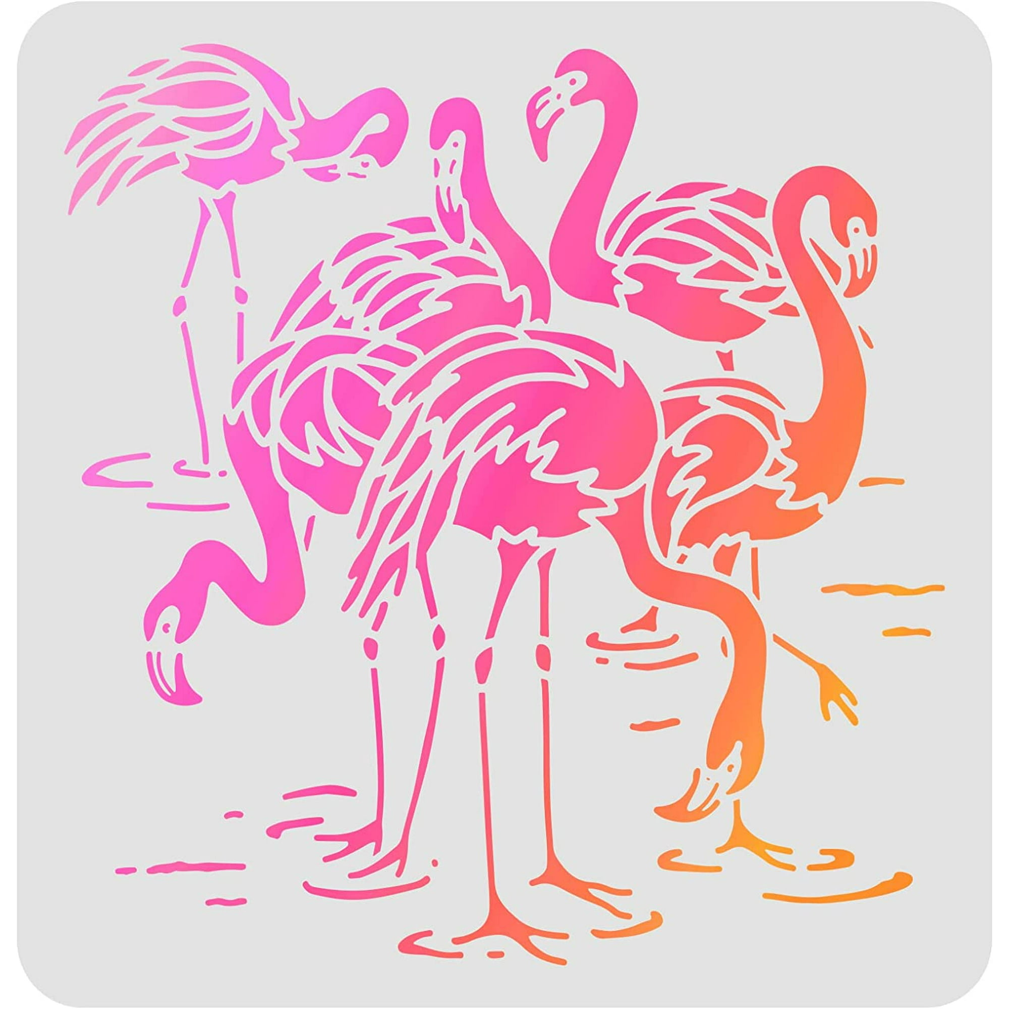 Flamingo Drawing Template