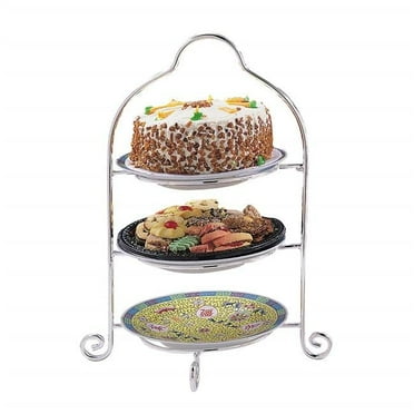 Creative Home Iron Works 3 Tier Dessert Plate Rack - Metalware, Three ...