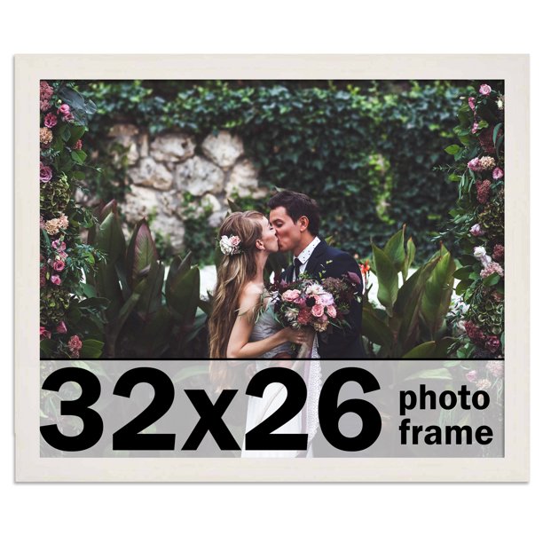 32x26 Frame White Wash Picture Frame - Complete Modern Photo Frame ...