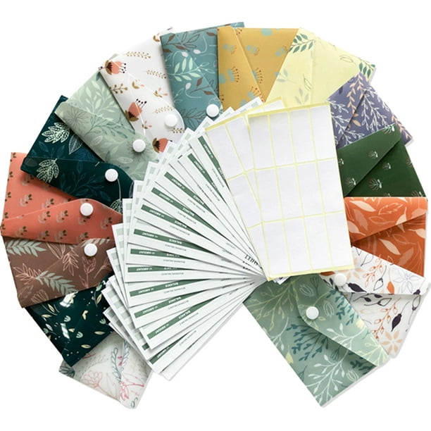1 Set Pvc Cash Envelopes and Budget Sheet Cash Envelop Budget Envelopes ...