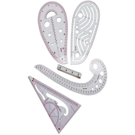 ZMLEVE DIY Sewing Ruler Tailor Set, French Curve Ruler, Plastic Dress ...