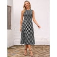 DARING DIVA Women's Polka Dots Sleeveless Sundress Vintage Crewneck ...