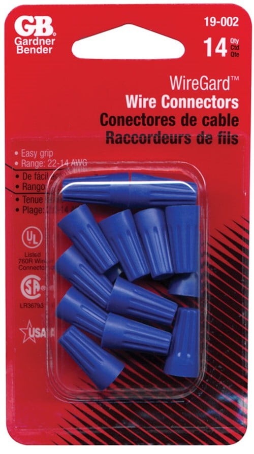 Gardner Bender 19-002 14 Count Wiregard Blue Wire Connectors - Walmart.com