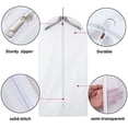 Garment Bags 12 Pack, 24 x 40 Hanging Clothes Storage Bags, Translucent ...