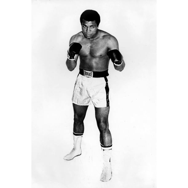 A Muhammad Ali wearing boxing gloves Photo Print (8 x 10) - Walmart.com ...