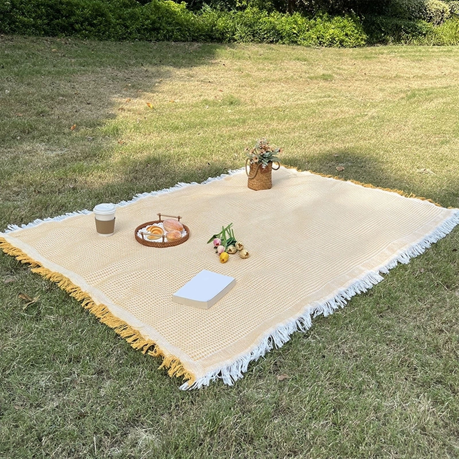 Click here for Staron Yellow Picnic Blanket Under $5! Outdoor Fol... prices