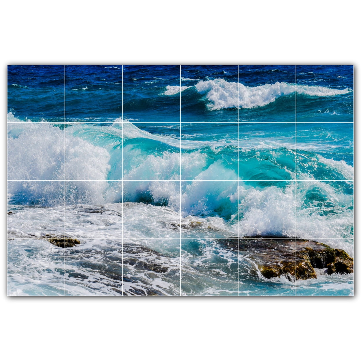 Picture-Tiles.com: Beach Ceramic Tile Wall Mural WAL500093-64L. 48"W x ...