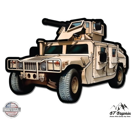 Humvee - 5" Vinyl Sticker - For Car Laptop I-Pad - Waterproof Decal ...