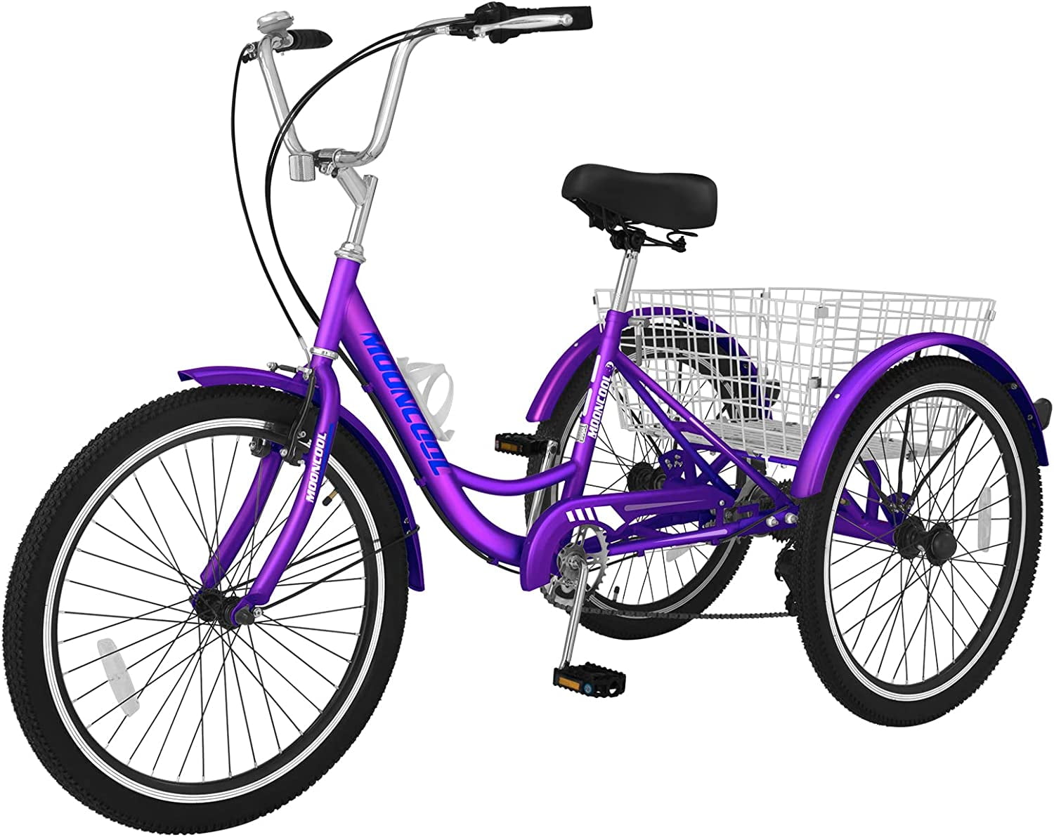 ABORON 20/24/26 inch 7 Speed Adult Tricycles with Big Basket,3-Wheels ...