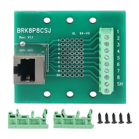 RJ45 Ethernet Connector Breakout Board 8P8C Network Port Screw Terminal ...