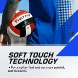 Vetra Premium Soft Touch Volleyball, Red Black White, PVC Cover ...