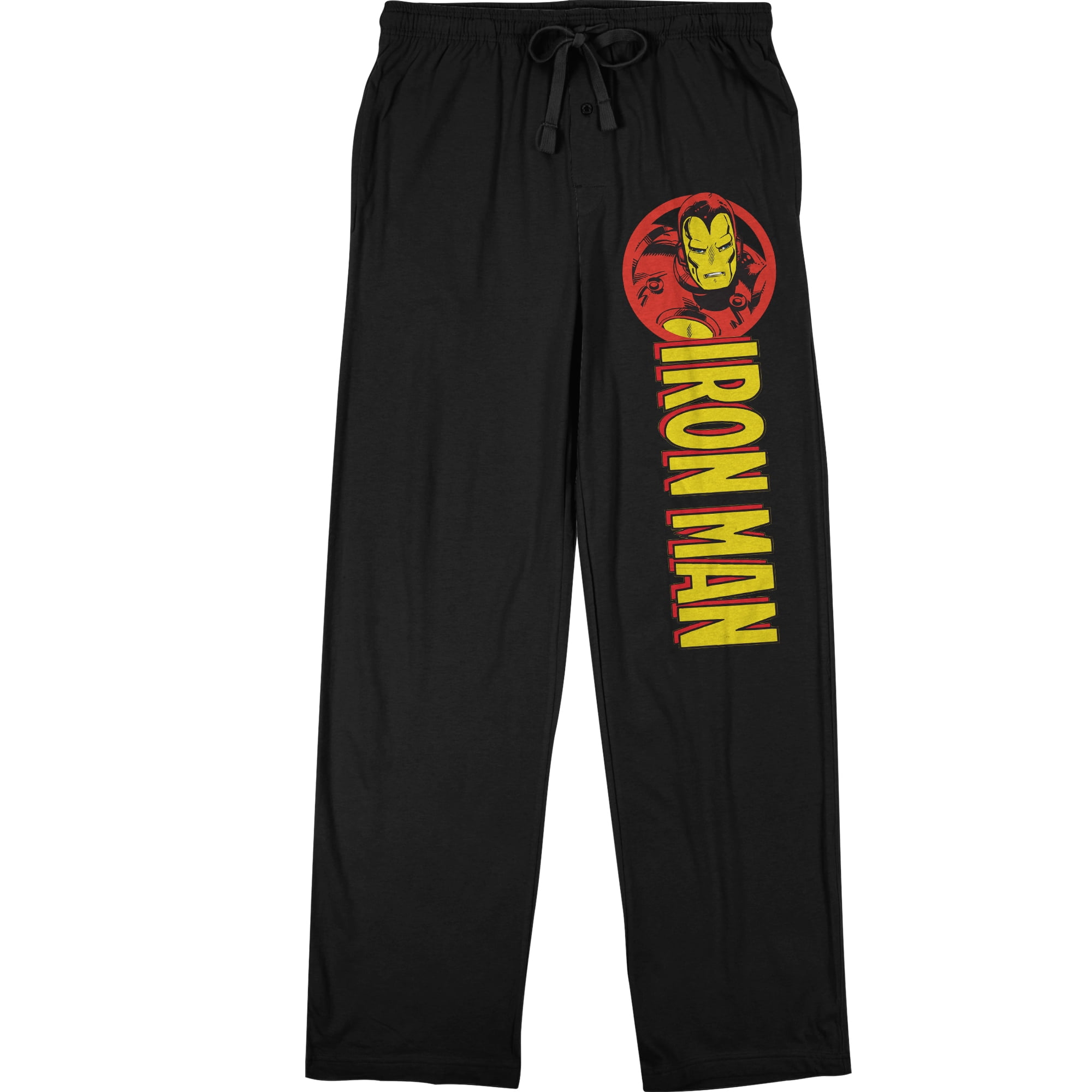 Marvel Universe Iron Man Character Art Men’s Black Sleep Pajama Pants ...