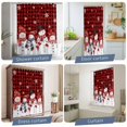 Bathroom Shower Curtain Christmas Snowman Snowflake Seamless Waterproof ...