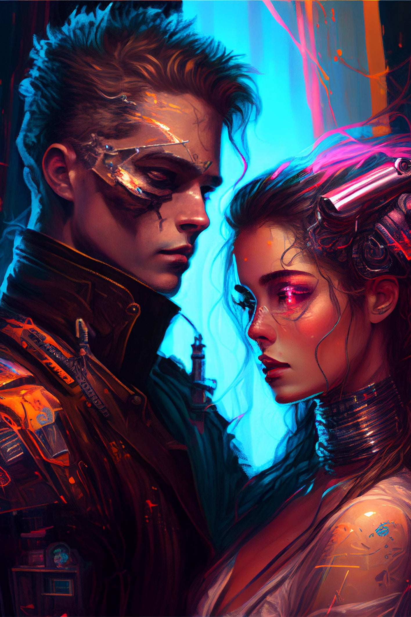 24x36 gallery poster, Romeo and Juliet cyberpunk p1 - Walmart.com