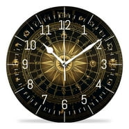 JoFomp Luminous Wall Clock, 12 inch LED Night Light Silent Clock, Glow ...