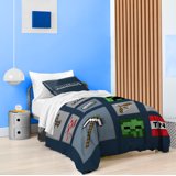 Minecraft Icons Adventure Kids 2-Piece Twin/Full Reversible Comforter ...