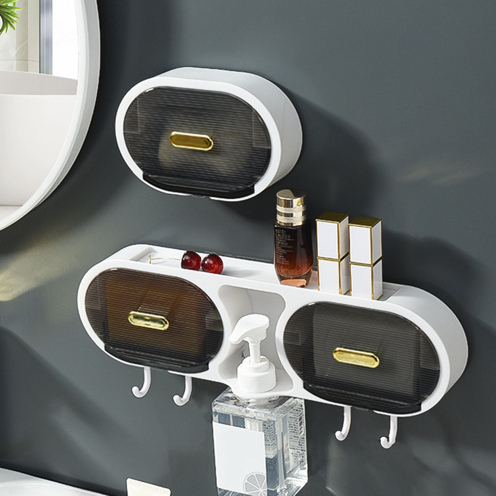 Happy date Wall Mounted Soap Box Waterproof Plastic Keep Drying ...